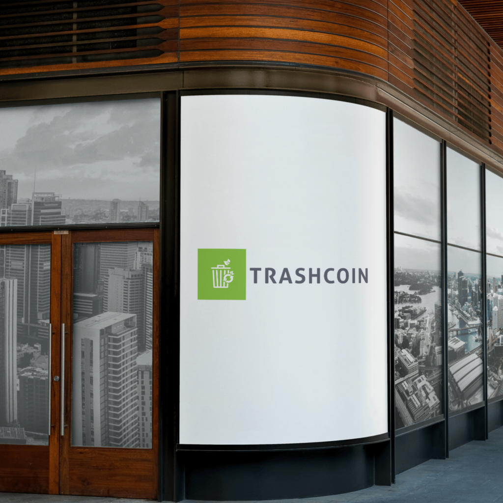 TrashCoin - Brand Logo - Qlupy Studios